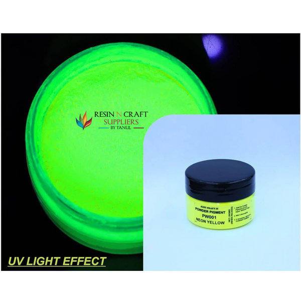 Neon Powder Pigment – 20 GRMS Neon Yellow – RESIN N CRAFT SUPPLIERS