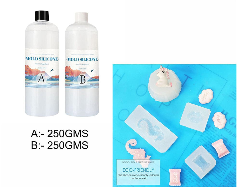 Silicon Mould Making Kit 500 Gram (Liquid Silicon) – RESIN N CRAFT ...